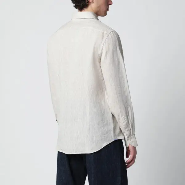 XACUS Tailor Fit Linen Shirt - Beige