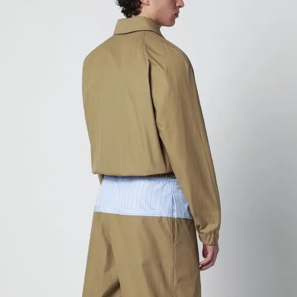 Dries Van Noten Cotton-blend Zip-up Jacket - Beige