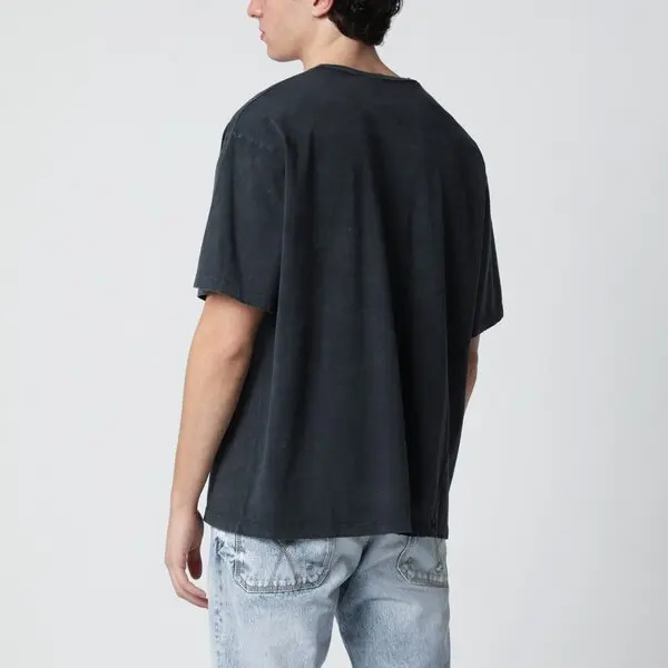 Dsquared2 Grey Vintage-effect T-shirt With Rock Print - Black