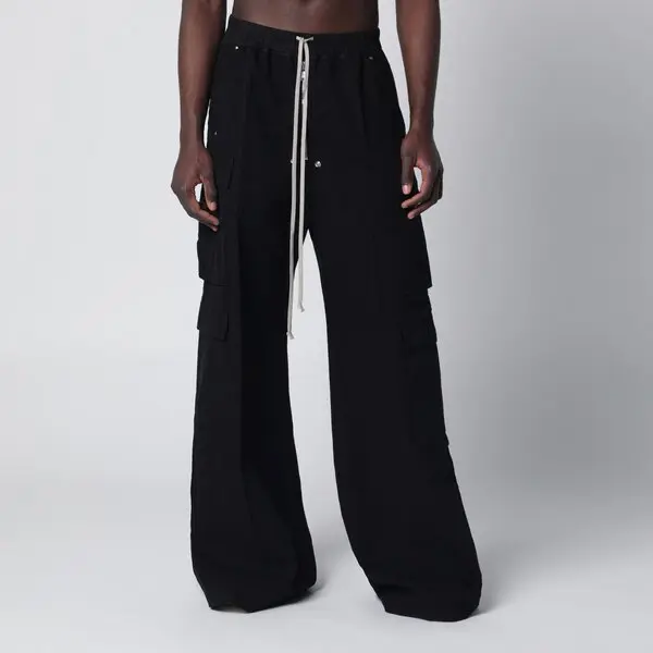 Rick Owens Double Cargo Jumbo Bela Trousers - Black