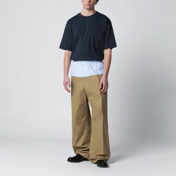 Dries Van Noten Navy Cotton T-shirt - Blue