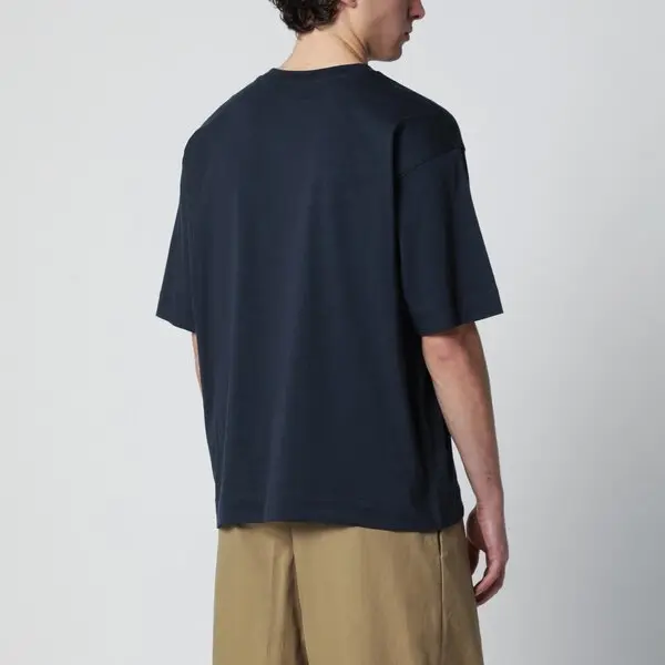 Dries Van Noten Navy Cotton T-shirt - Blue