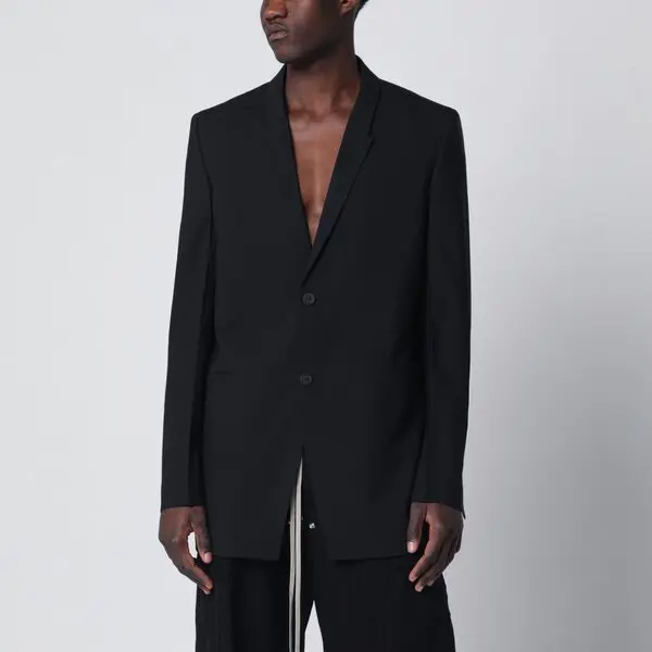 Rick Owens Single-breasted Wool Jacket