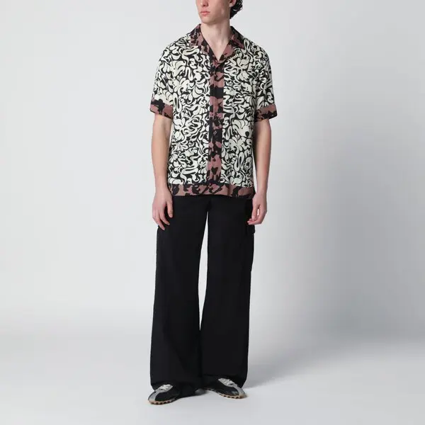 Dries Van Noten Shirt With Graphic Squiggle Print - Black