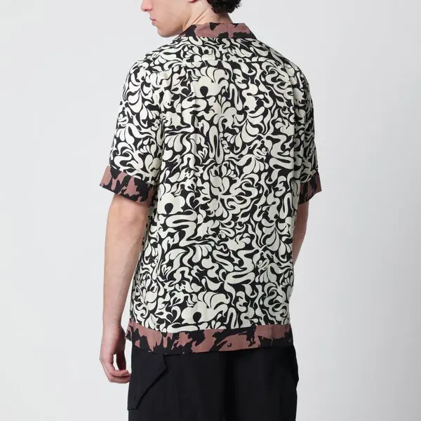 Dries Van Noten Shirt With Graphic Squiggle Print - Black