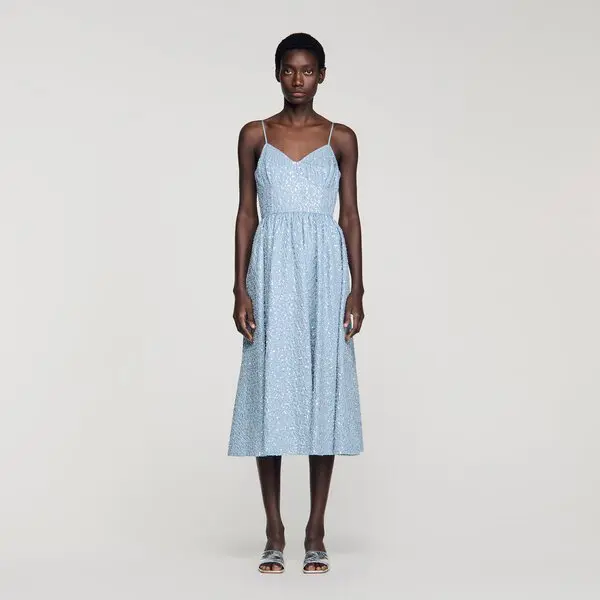 Sandro Striped Maxi Dress