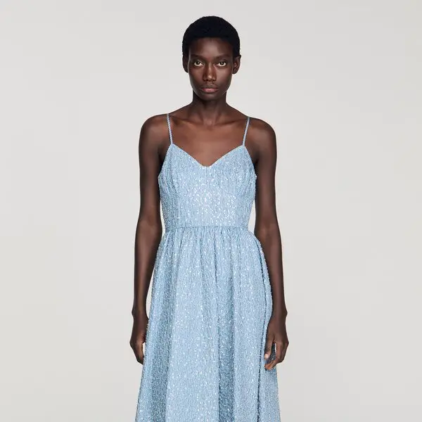 Sandro Striped Maxi Dress