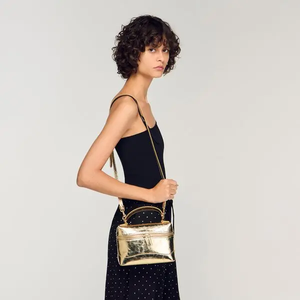 Sandro Tangolino Metallic Leather Vanity Bag