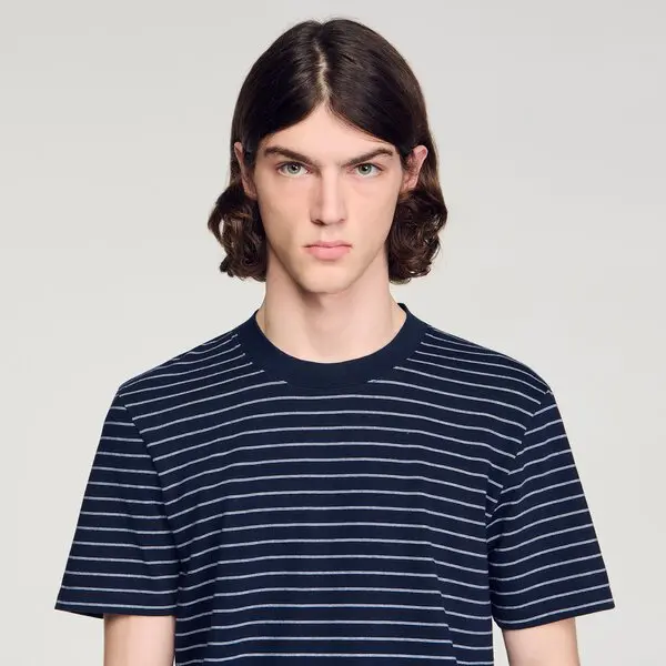 Sandro Striped T-shirt - Marine / Blanc
