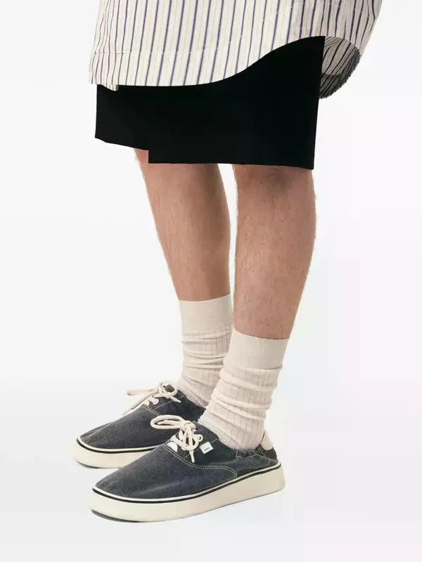 AMI Paris Tennis Washed-effect Sneakers