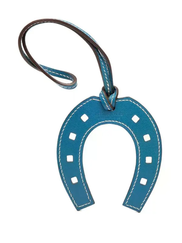 Hermès Swift Paddock Horseshoe Bag Charm Key Chain - Blue