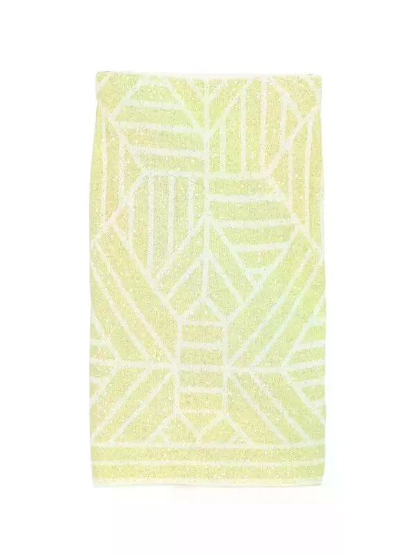 CIRCUS HOTEL Sequin-embellished Midi Skirt - Yellow