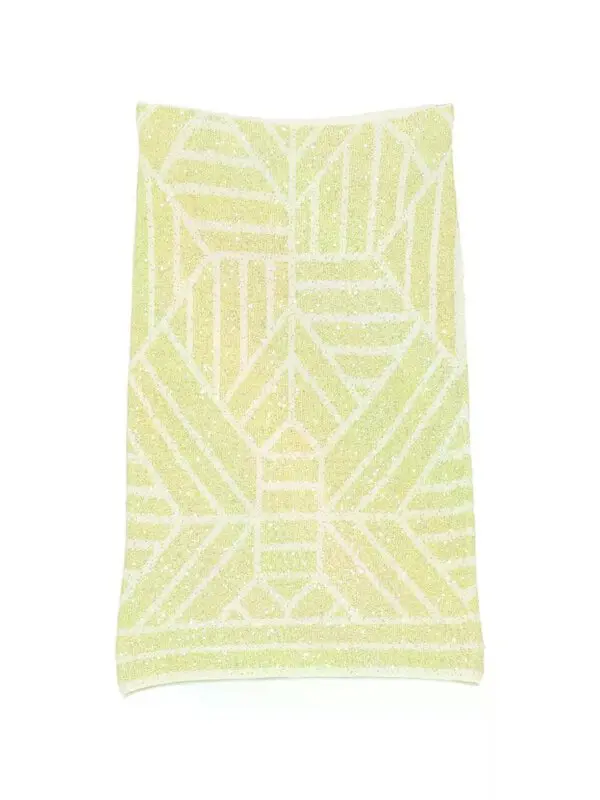 CIRCUS HOTEL Sequin-embellished Midi Skirt - Yellow