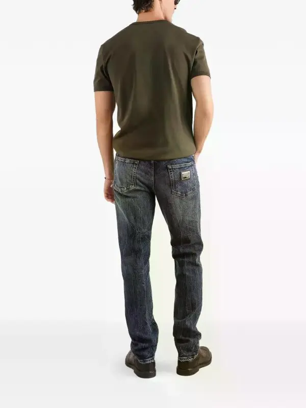 Dolce & Gabbana Logo-plaque Jeans - Blue