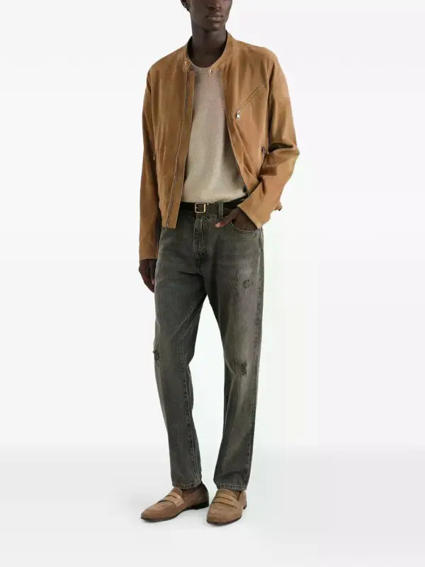Dolce & Gabbana Zip Suede Jacket