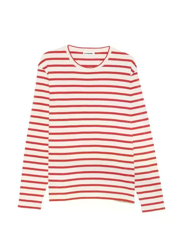 JIL SANDER Striped-pattern Long-sleeve T-shirt - Neutrals