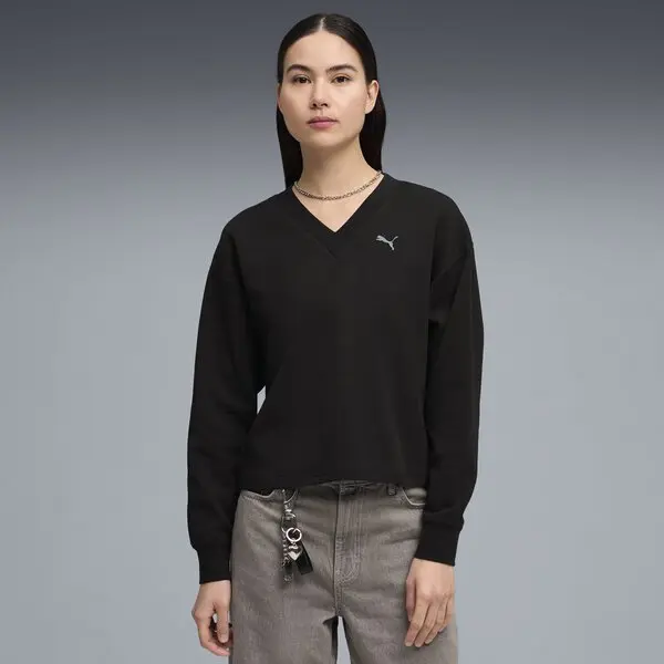 PUMA Essentials Elevated V-neck Sweatshirt