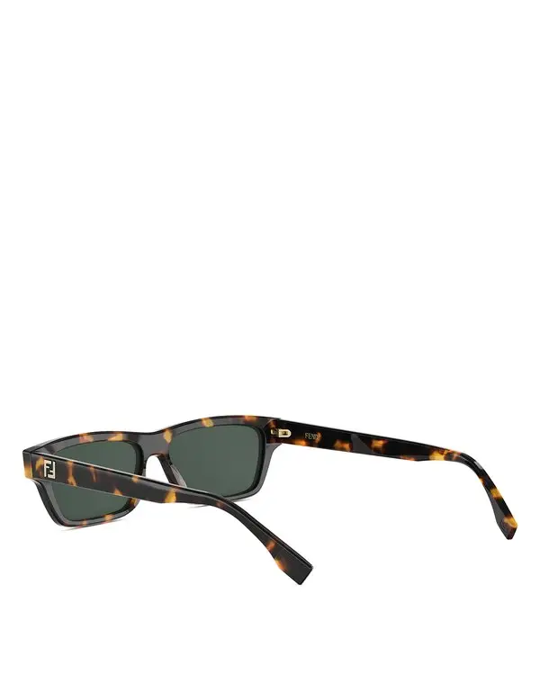Fendi Ff Squared Sunglasses, 55mm - Orange Havana/green Lens