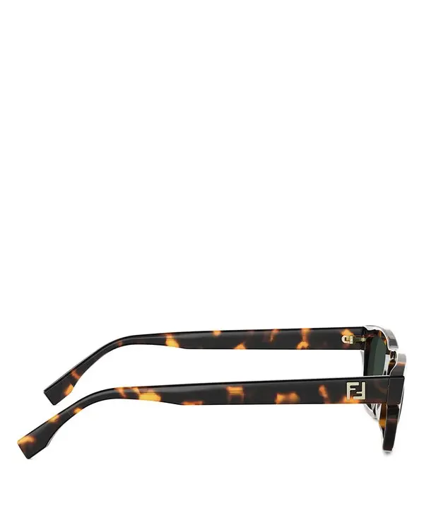 Fendi Ff Squared Sunglasses, 55mm - Orange Havana/green Lens