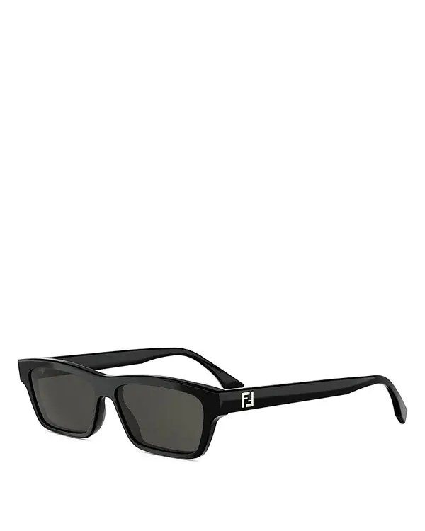 Fendi Ff Squared Sunglasses, 55mm - Shiny Black/smoke Lens