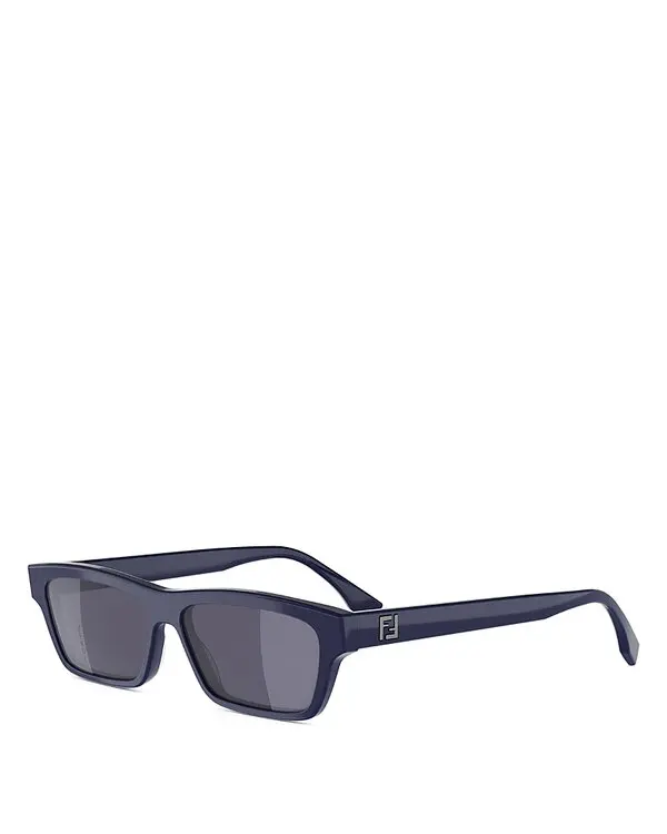 Fendi Ff Squared 55mm Sunglasses - Shiny Blue/silver Lens