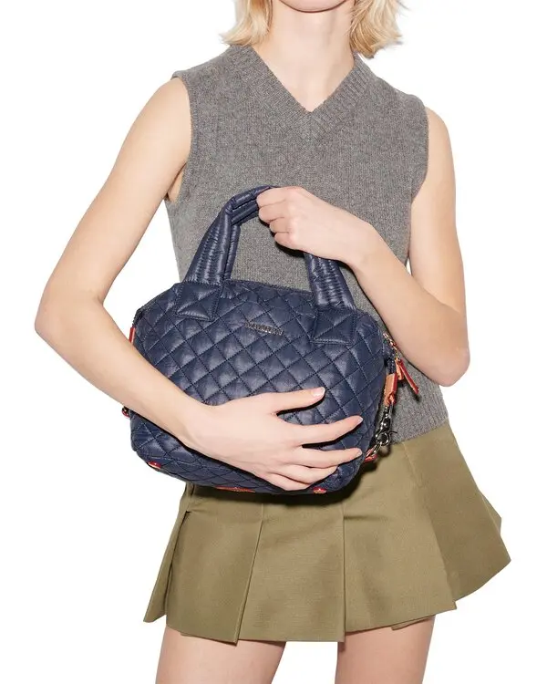 Mz Wallace Small Sutton Deluxe Handbag - Navy/silver
