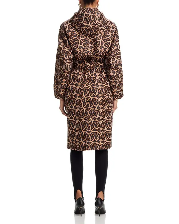 Aqua Animal Print Trench Coat