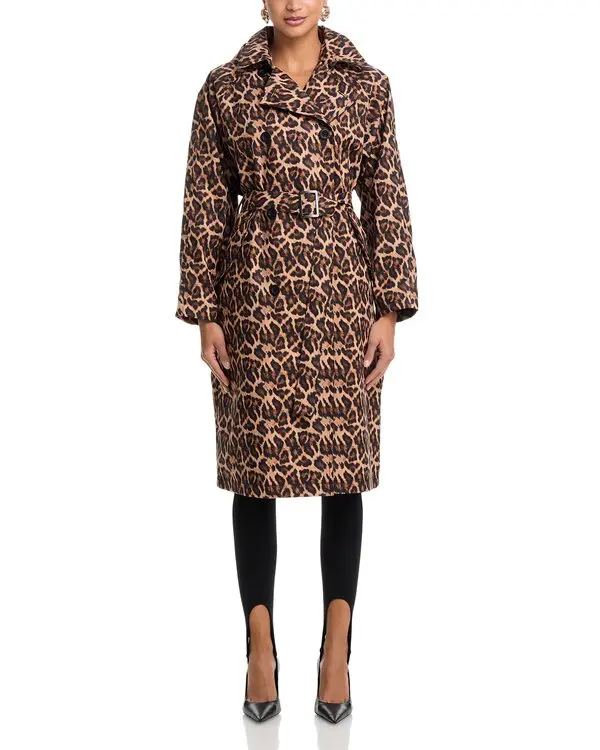 Aqua Print Trench Coat