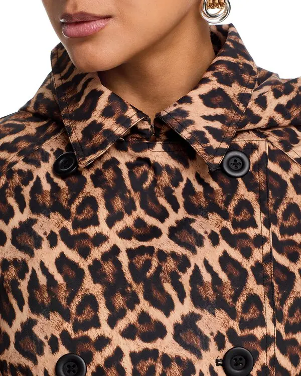 Aqua Print Trench Coat