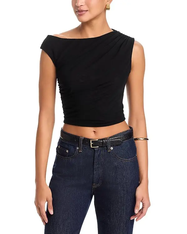 Aqua Solid Mesh Top