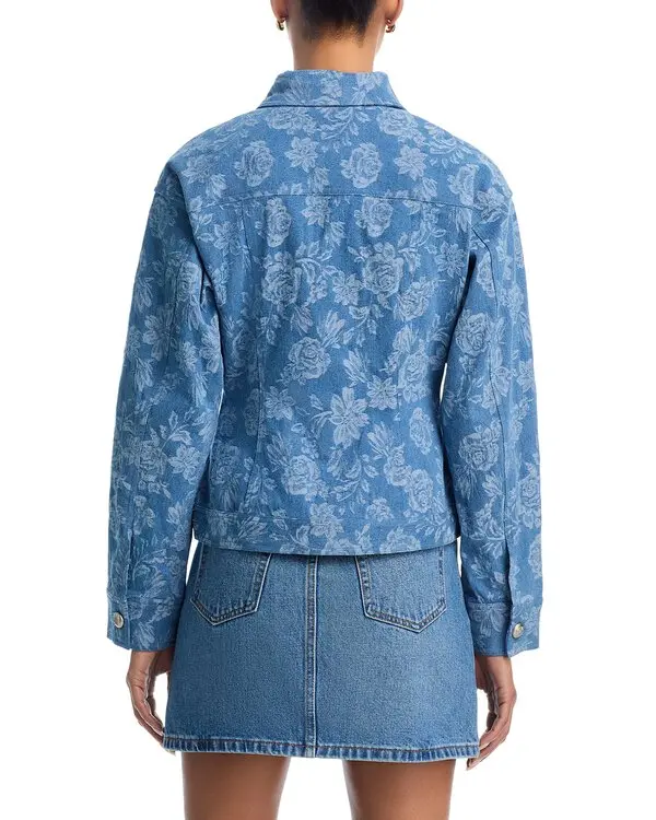Aqua Denim Jacquard Jacket