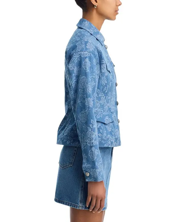 Aqua Denim Jacquard Jacket