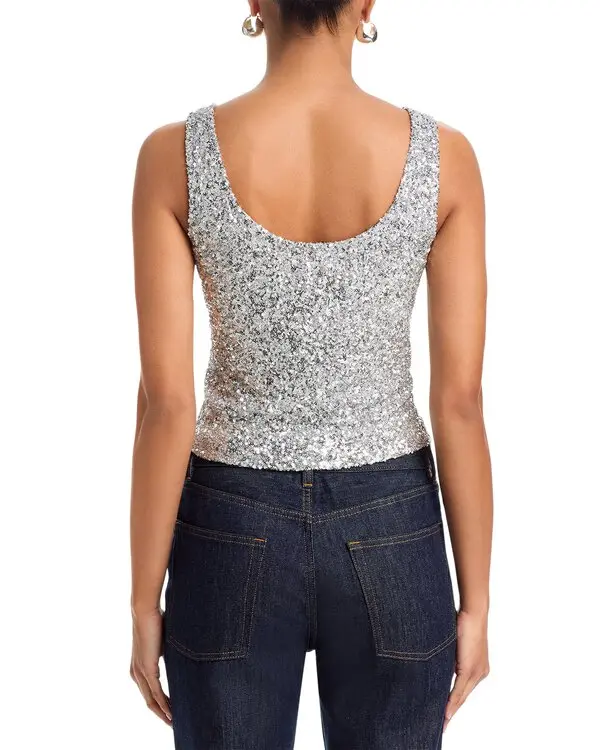 Aqua Sequin Tank Top