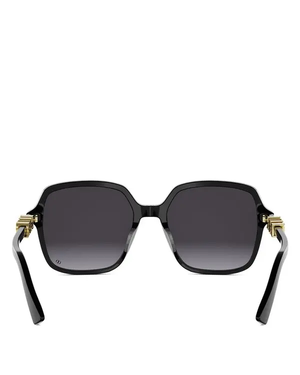 Dior Treasure Square Sunglasses, 54mm - Dark Havana/ Brown