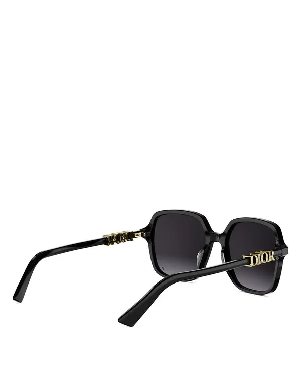 Dior Treasure Square Sunglasses, 54mm - Dark Havana/ Brown