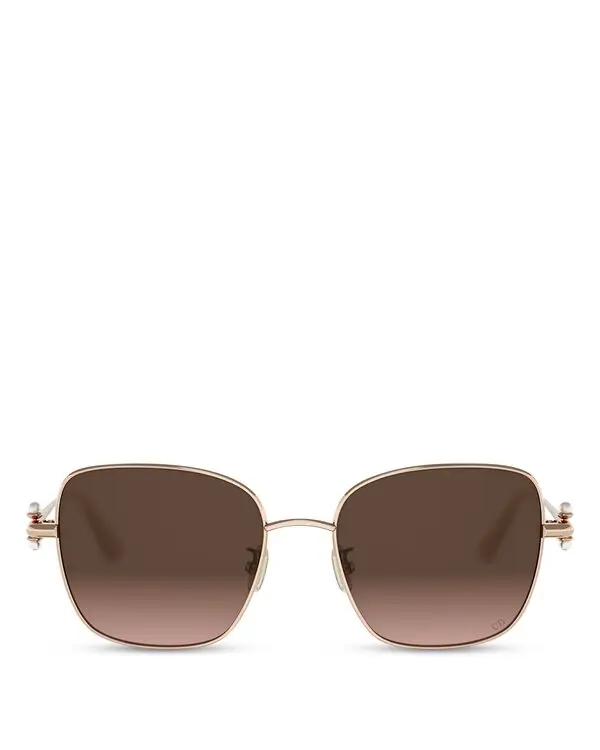 Dior Tribales Square Sunglasses - Shiny Rose Gold/ Brown