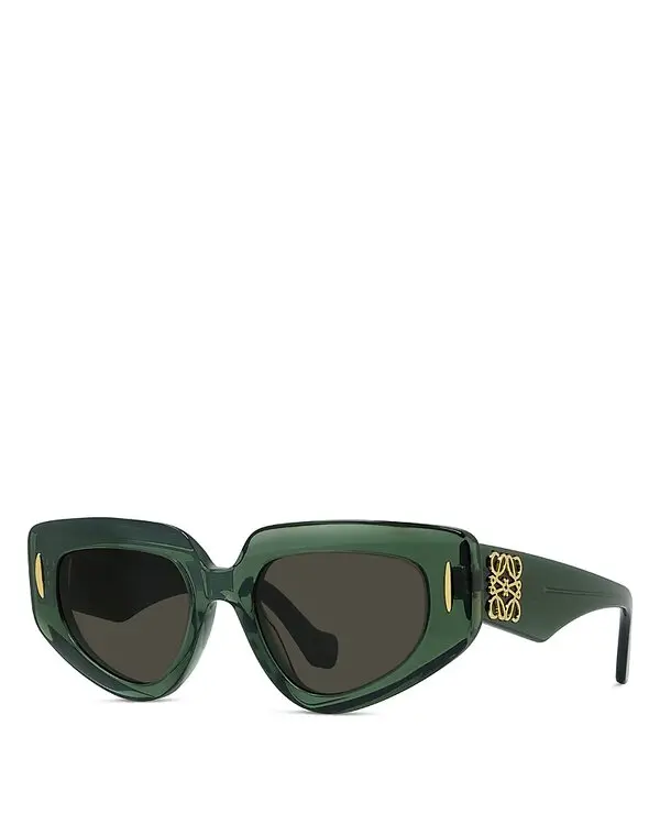 Loewe Anagram Geometric Sunglasses - Transparent Green/brown