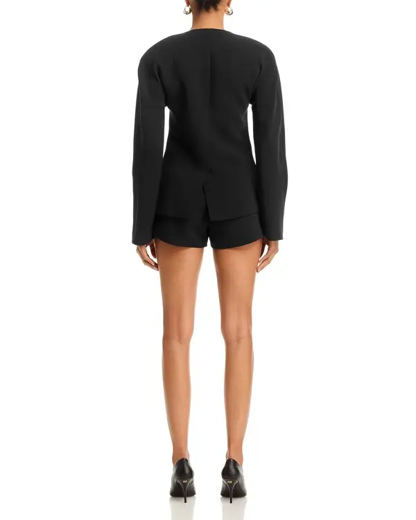 Aqua Collarless Blazer
