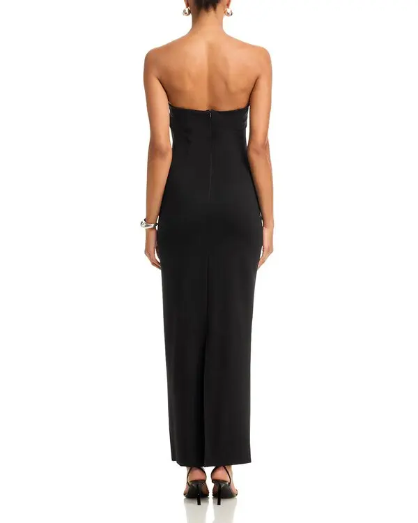 Aqua Strapless Maxi Dress