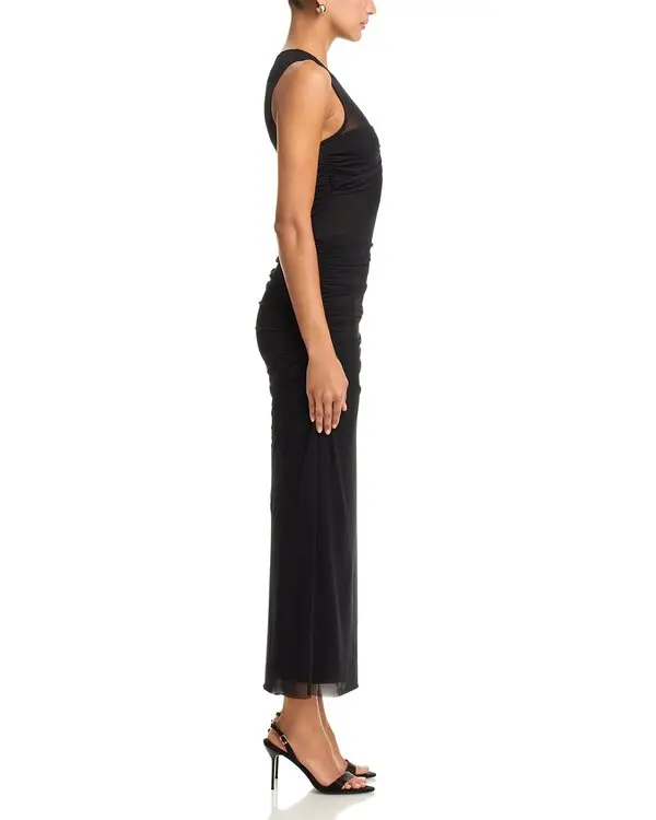 Aqua Sleeveless Mesh Dress