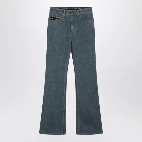 Burberry Mid-rise Straight Leg Jeans With Check Pocket