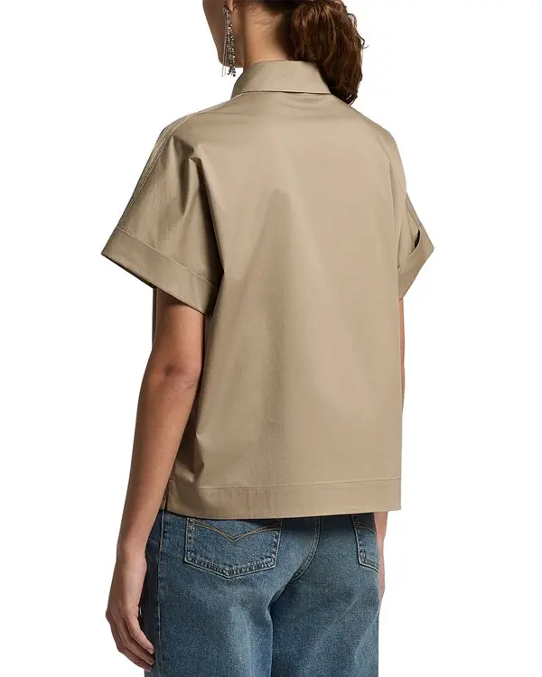 Peserico Cuffed Sleeve Camp Shirt