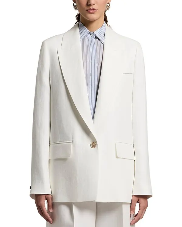 Peserico Linen Single-button Blazer