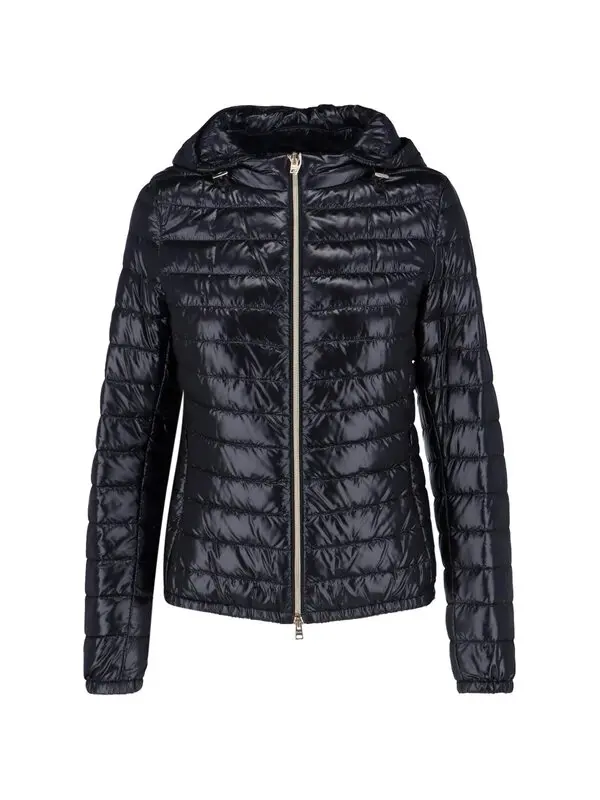 Herno Padded Down Jacket With Hood - Black