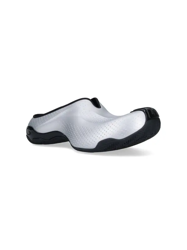 Balenciaga Basketball Mule Sneakers - Silver