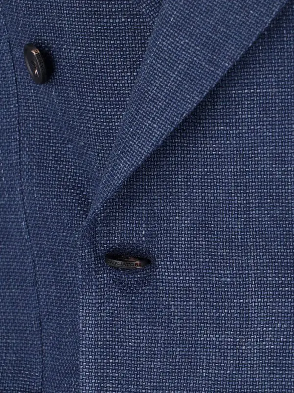 Tagliatore Double-breasted Linen Blend Blazer
