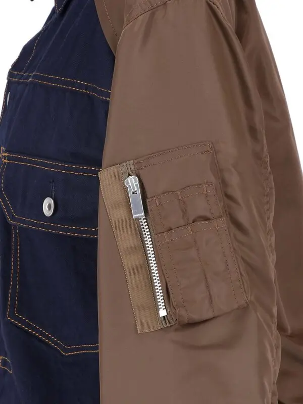 Sacai Denim And Nylon Jacket