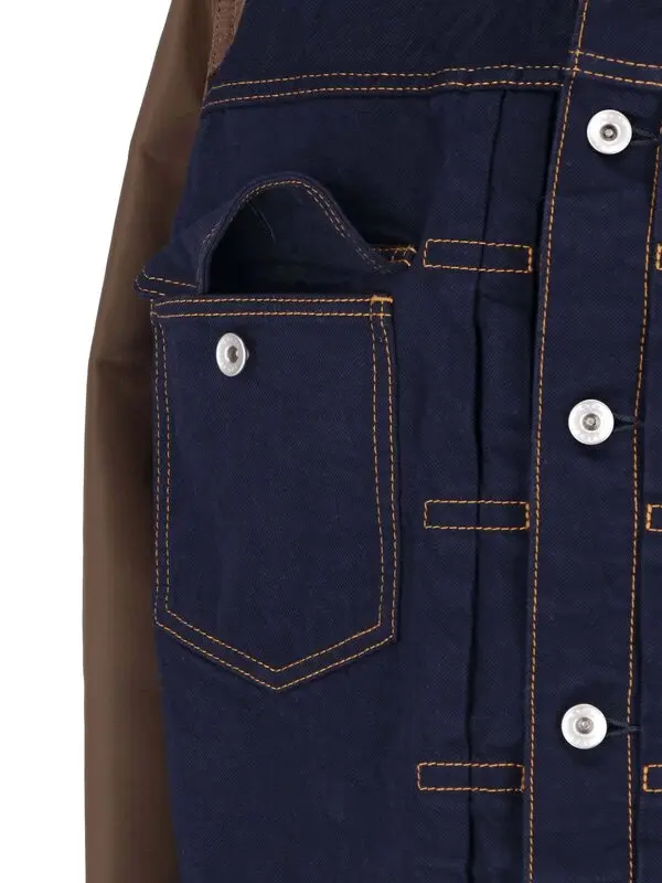 Sacai Denim And Nylon Jacket