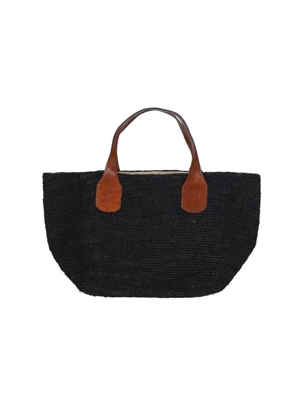 IBELIV Tokyo Raffia Tote Bag - Black