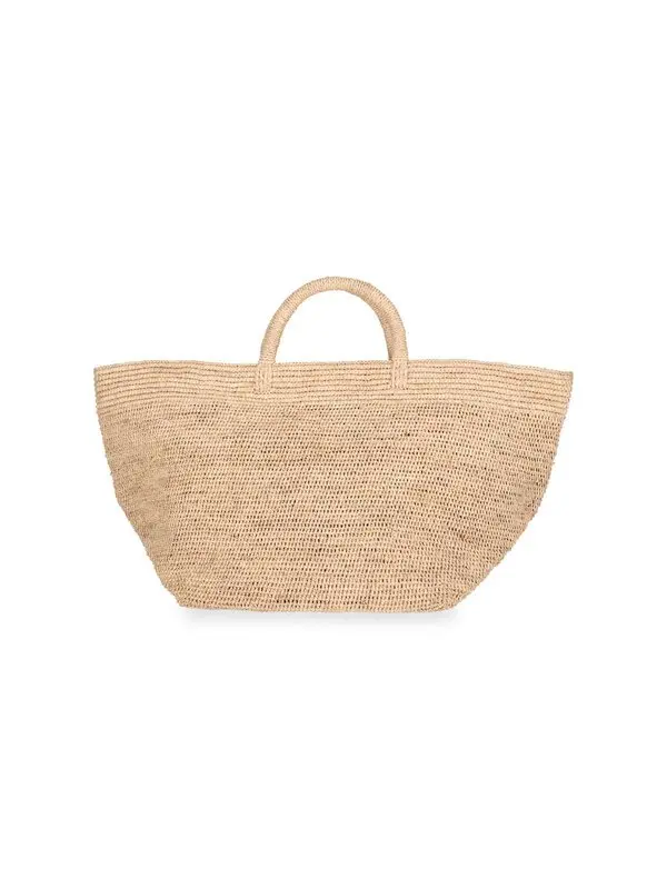 IBELIV Midi Raffia Tote Bag